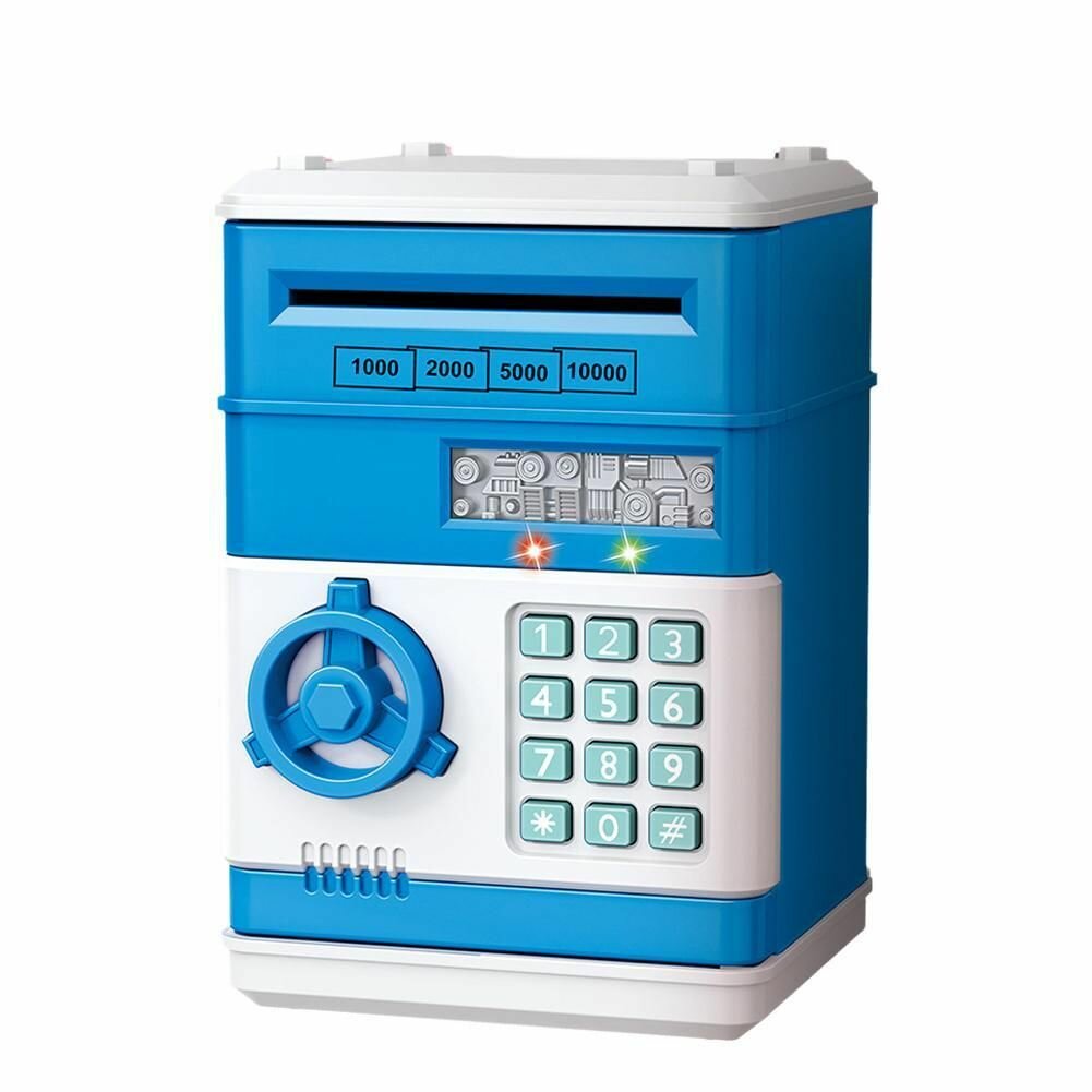 Детский копилка-сейф с кодовым замком, автоматическим затягиванием купюр, подсветкой и функцией выдачи денег