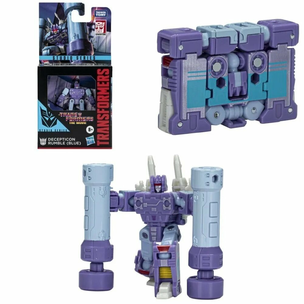 Трансформеры Hasbro Игрушка Studio Series Core The Transformers: The Movie Decepticon Rumble (Blue) 3,5 дюйма (8,9 см) F3145