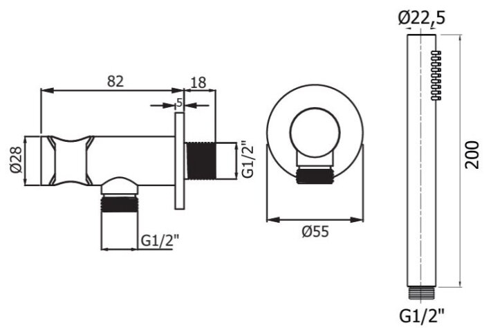Душевой гарнитур Plumberia Selection Shower HST3018RS, брашированная медь