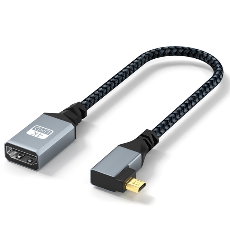 Кабель HDMI female to Micro HDMI male HD video cable 4K-для правильного типа-металлический