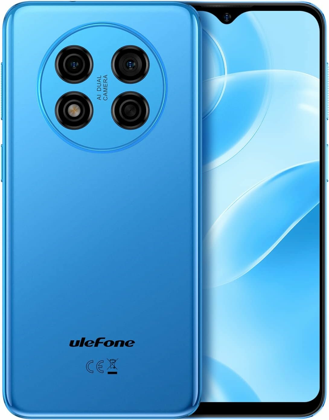 Мобильный телефон Ulefone NOTE 15, слот для 3 карт, четырехъядерный процессор, 5 ГБ ОЗУ 32 ГБ, Android 12, без двух SIM-карт, экран HD 6,22 дюйма, камера 8 МП и 5 МП, аккумулятор 4000 мА·ч