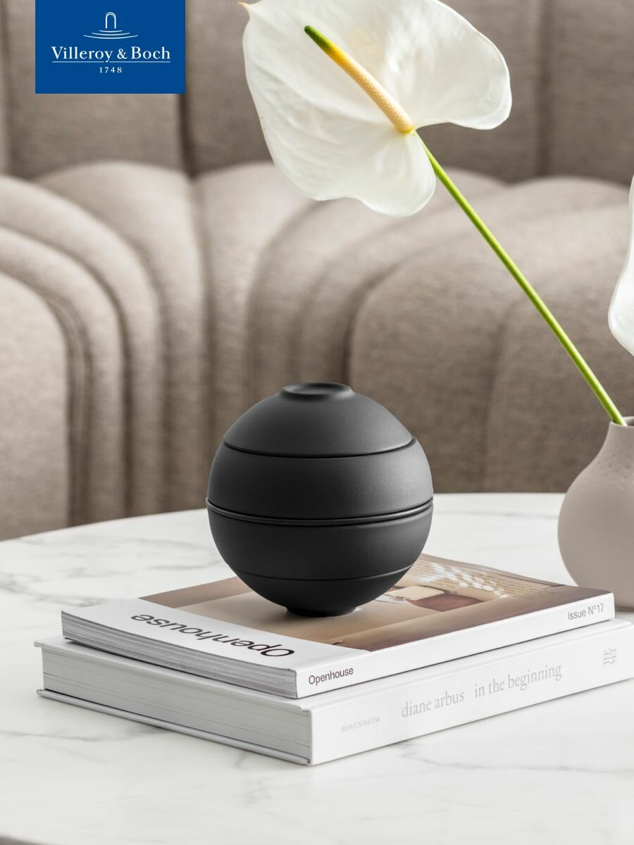 Шар La Petite Boule Black Iconic, набор посуды на 2 персоны, 5 предметов, Villeroy & Boch, Премиум-Фарфор