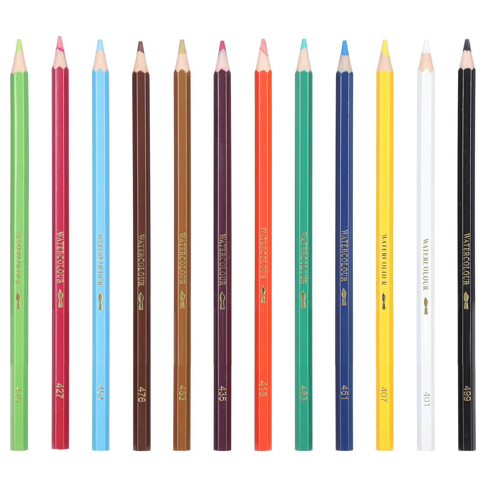 12 цветных карандашей, акварельные, многоцветные, в железном ведерке, набор для детского рисования