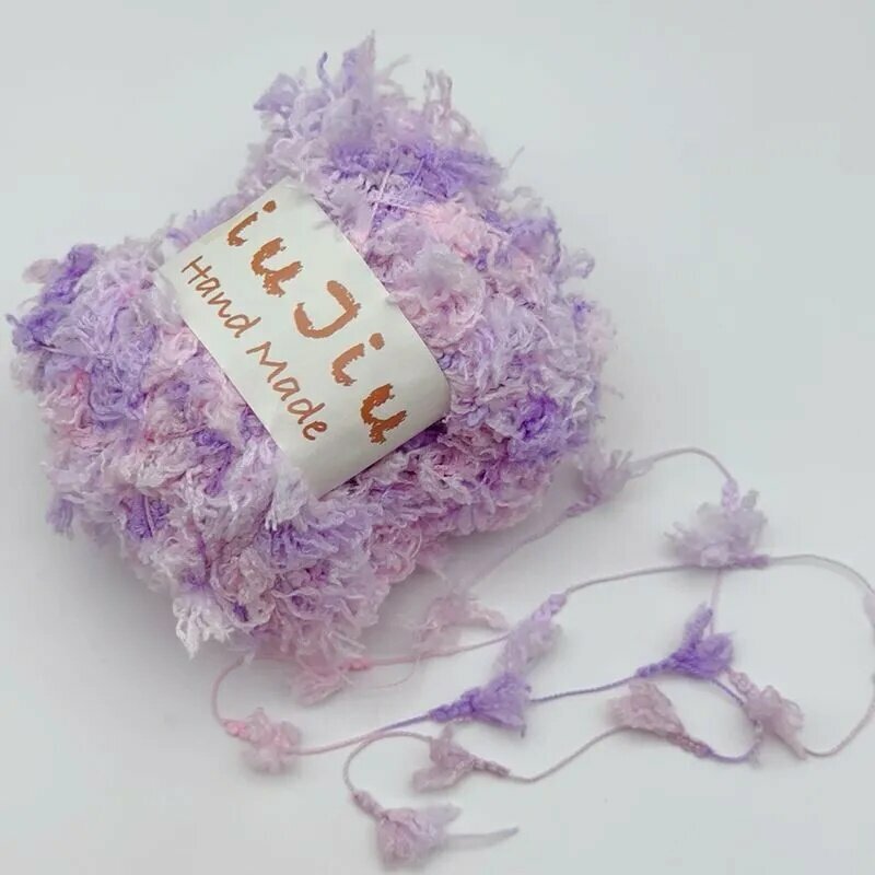 Декоративная пряжа "Рыбий хвост" смесовая нить для вязания рукоделия и скрапбукинга