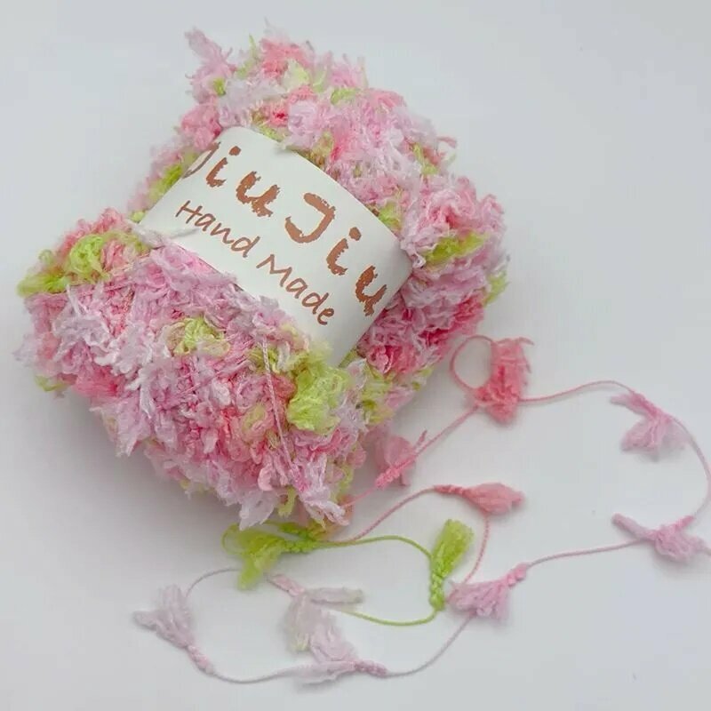 Декоративная пряжа "Рыбий хвост" смесовая нить для вязания рукоделия и скрапбукинга