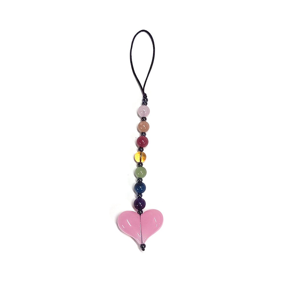 Цепочка для телефона Love Heart, керамические бусины, универсальная, для девочек