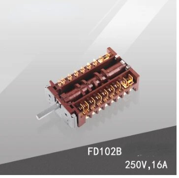 Поворотный переключатель FD 250 в 16 А, поворотный переключатель для духовки, пароварки, электрической плиты, поворотный переключатель с функцией включения, запасные части для духовки, FD102B