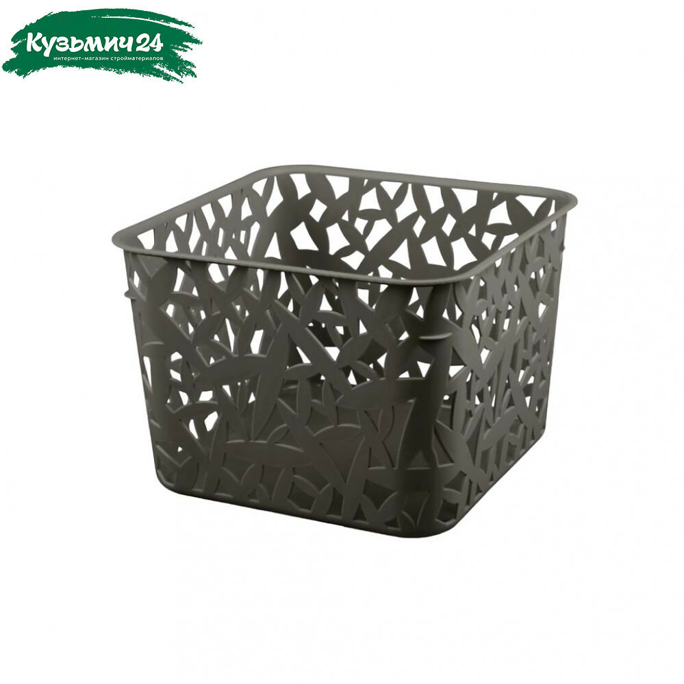 Корзина Econova XXL, универсальная, серая, 145х205х205 мм, 4.7 л, 431245011