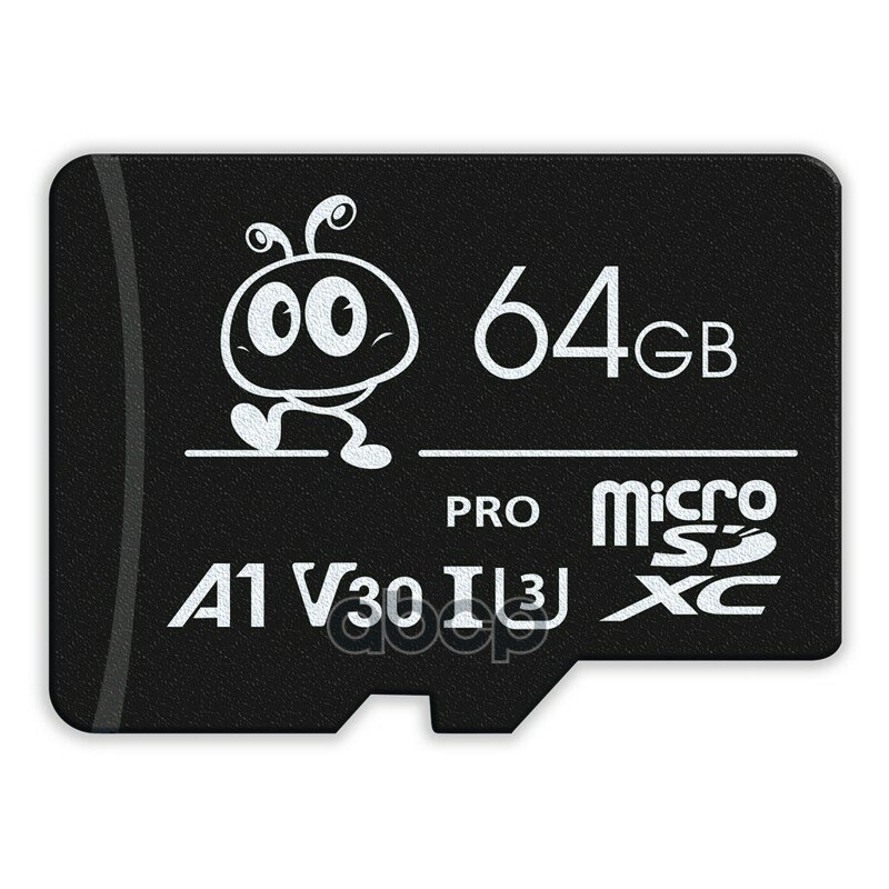 Карта памяти 64GB MicroSD class 10 + SD адаптер SMARTBUY Smartbuy арт. SB64GBSDCL10U3-01