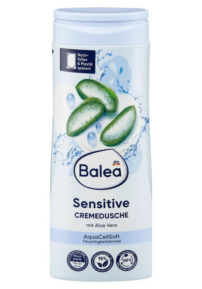 Balea Sensitive Гель-крем для душа "с экстрактом алоэ вера" для чувствительной кожи 300 мл.