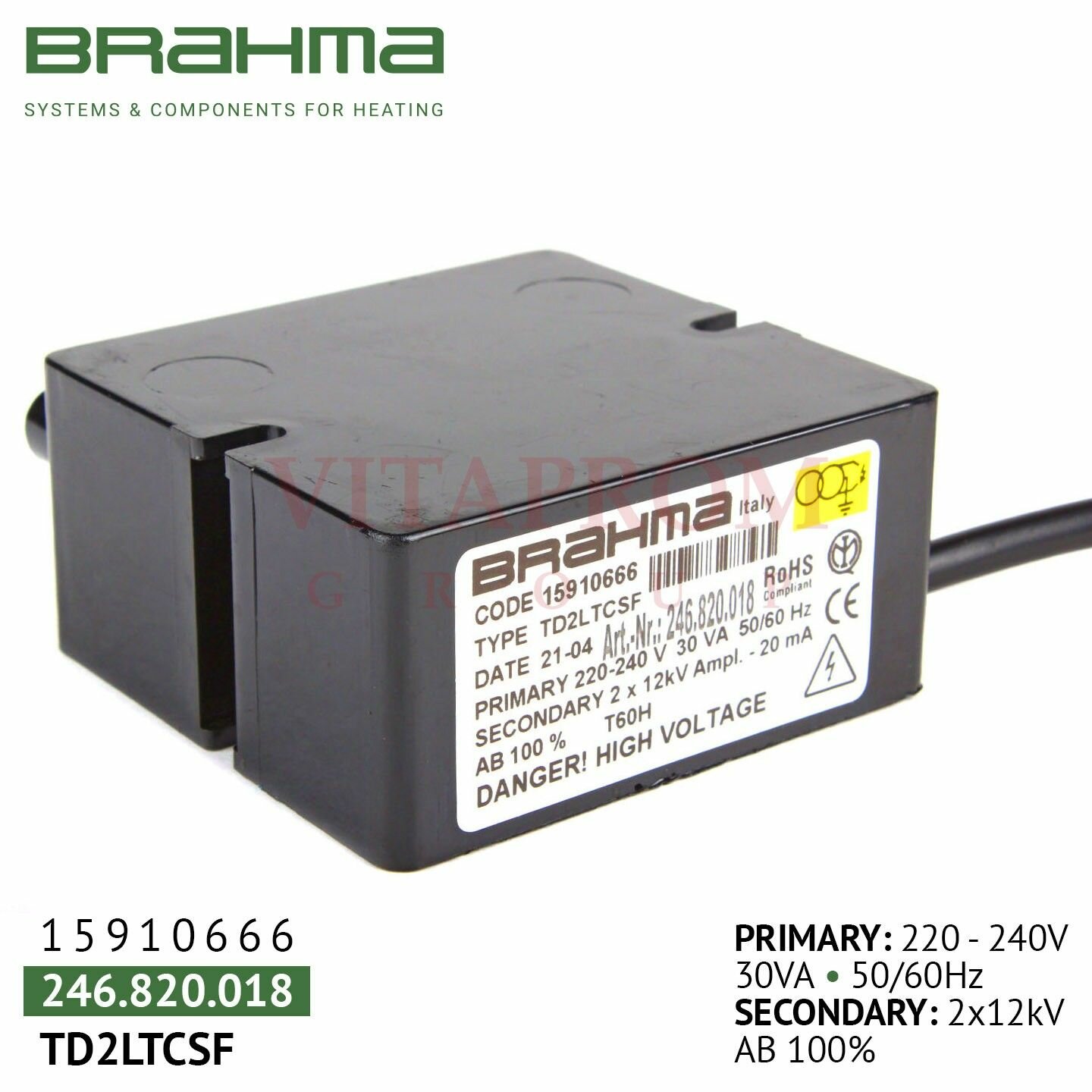 Трансформатор Brahma TD2LTCSF, 15910666 — фото 1