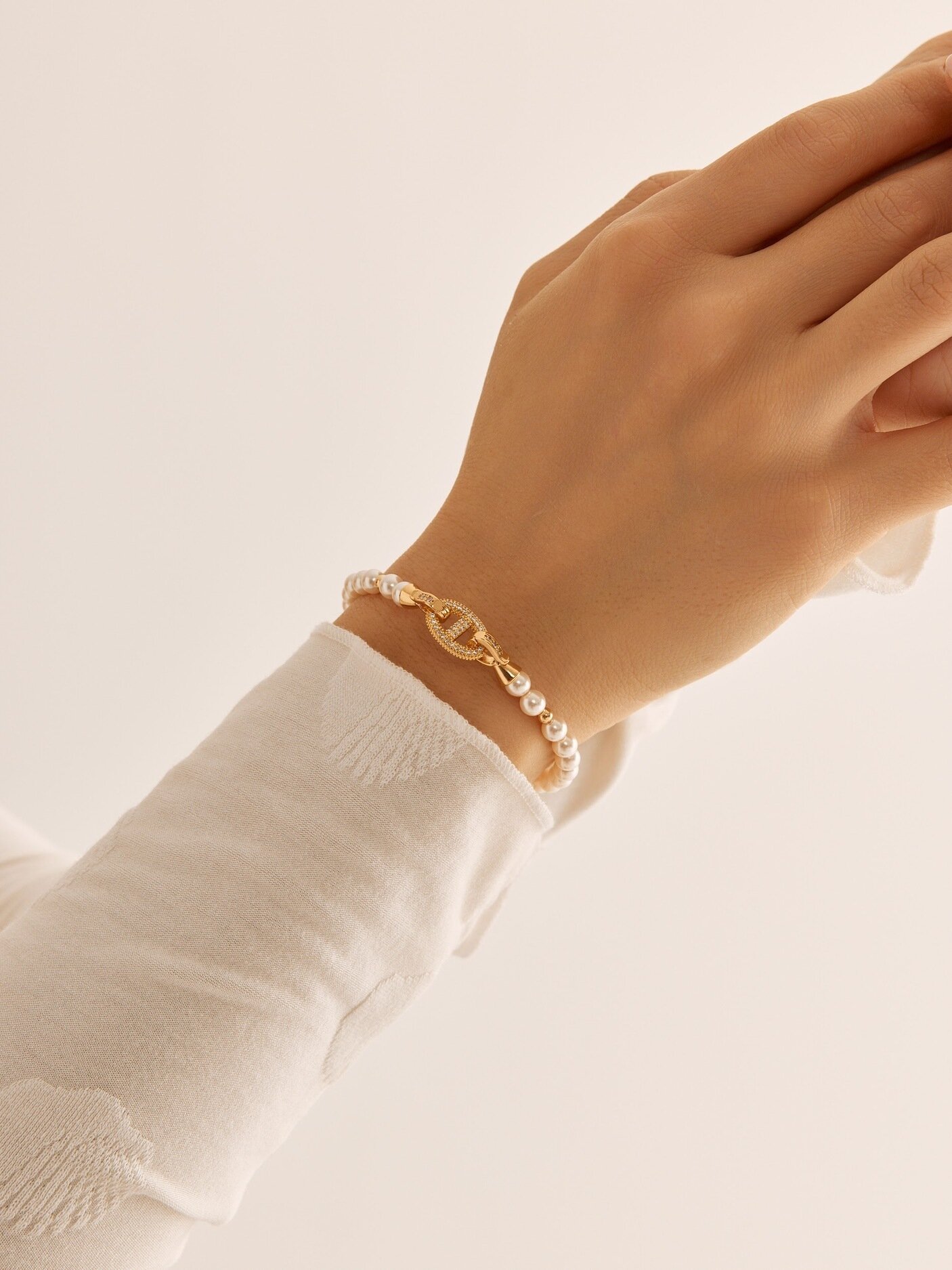 Браслет, жемчуг Swarovski синтетический