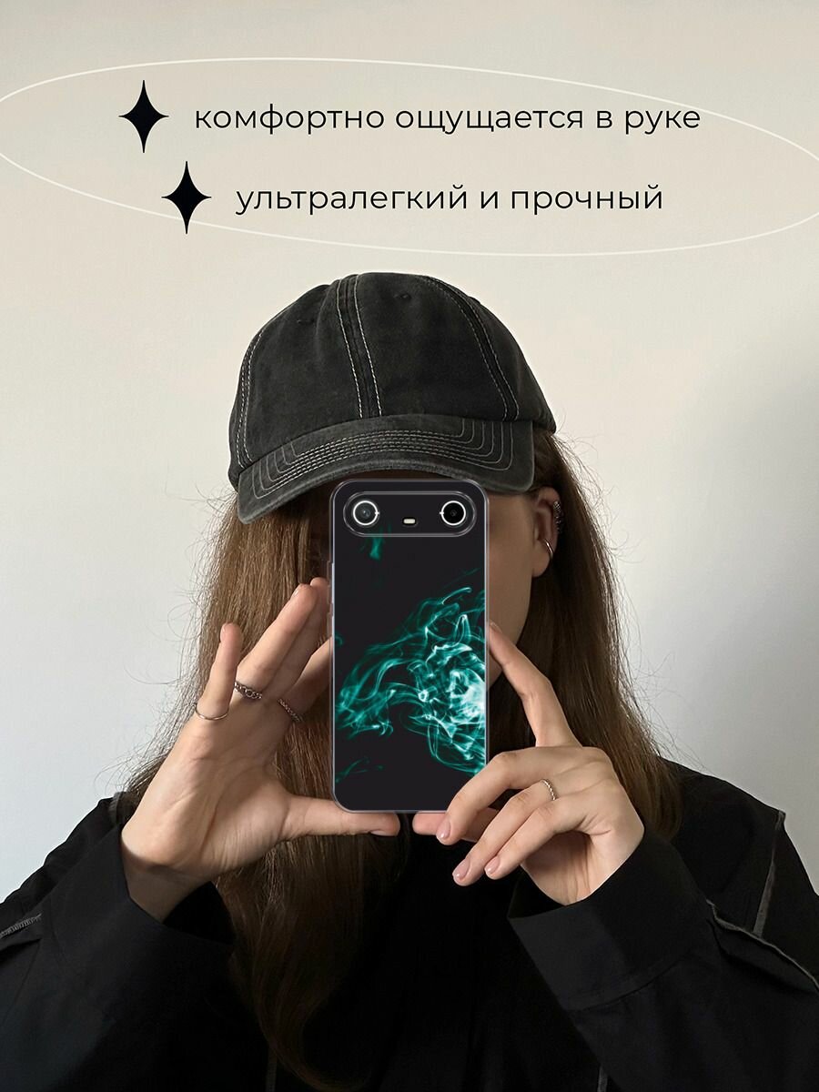 Силиконовый чехол на Tecno Spark Slim / Текно Спарк Слим с принтом дым — фото 1