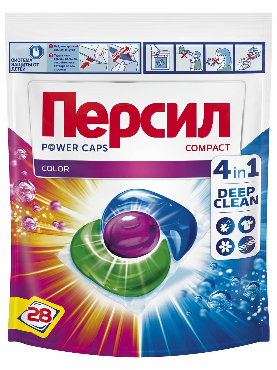 Капсулы Persil Power Caps 4 in 1 для стирки цветного белья 28 шт x 2 упаковки