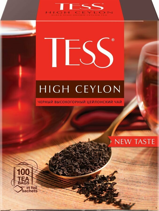 Чай черный TESS Хай Цейлон, 100пак x 3 упаковки