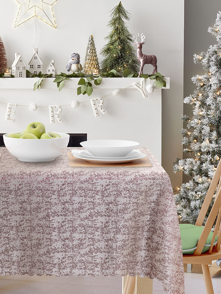 Скатерть Bravo, жаккард, прямоугольная, 180х220 см, бордовая