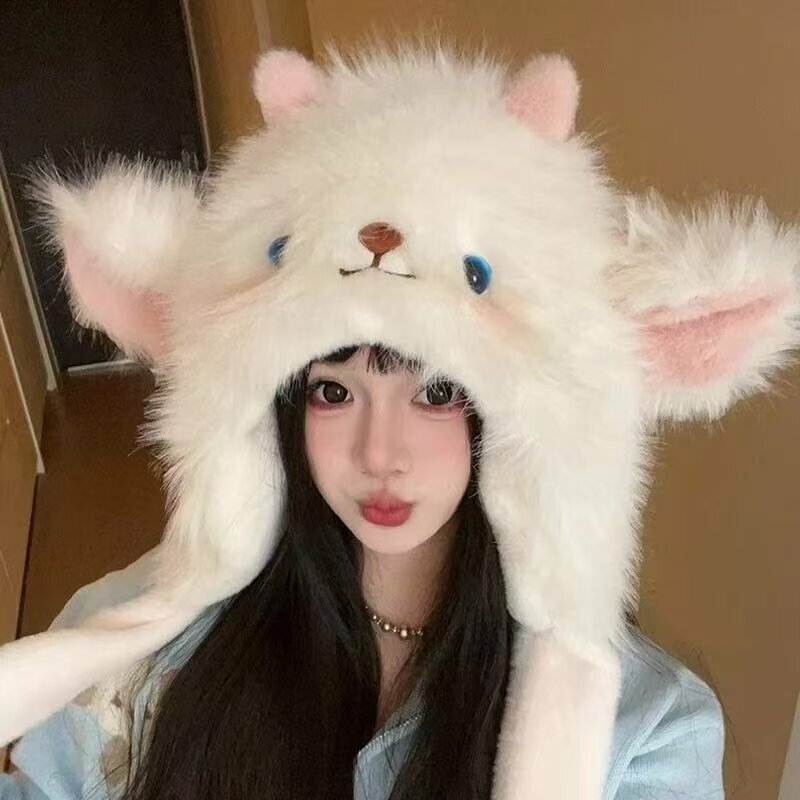 Очаровательная плюшевая шапочка Hello Kitty от Miniso и шапочки с подвижными ушками.