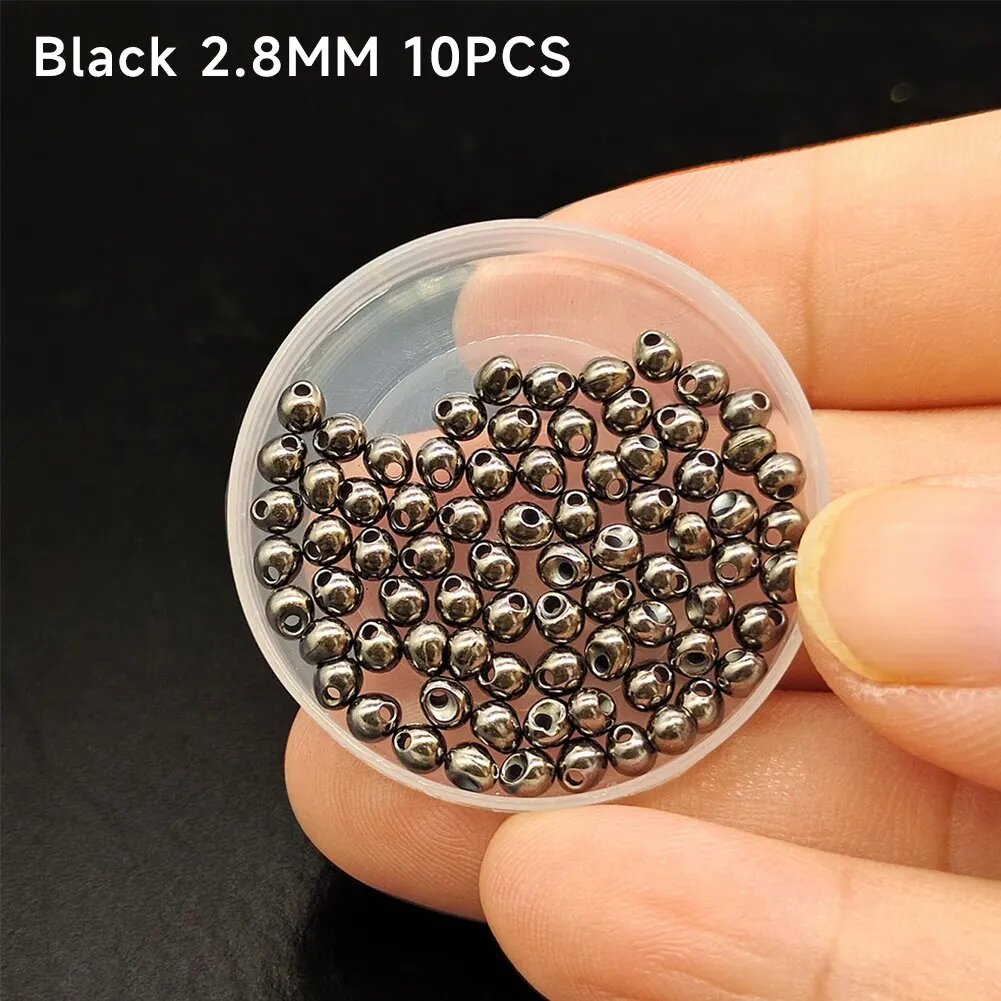 Вольфрамовые бусины для нахлыста, Black 2.8MM, 10 шт