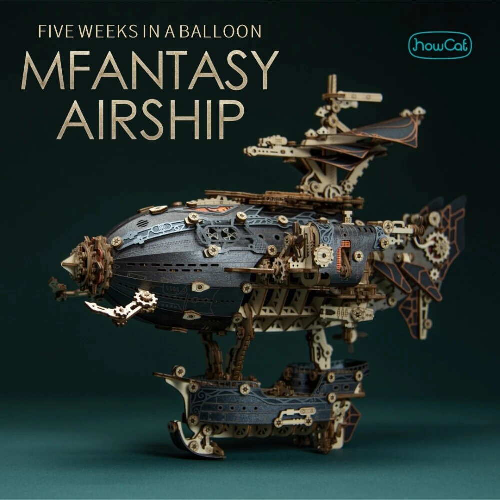 Миниатюрный деревянный дирижабль MINISO black