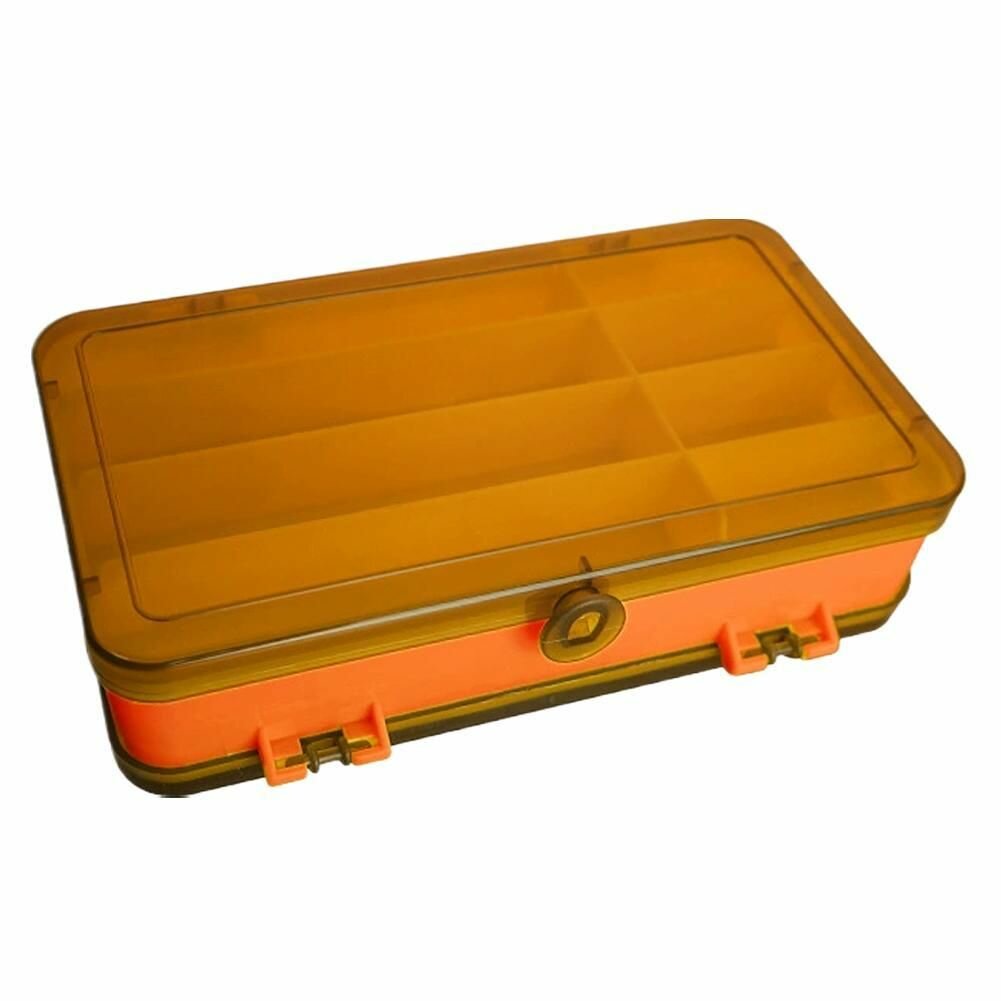 Коробка 2-сторонняя для воблеров, блесен, силикона. Органайзер рыболовный 18cm*10cm*5cm