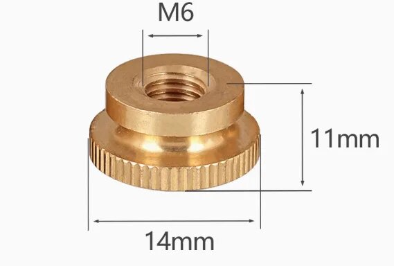 Латунные гайки M3-M8 5pcs M6