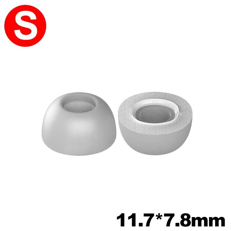 Амбушюры BAPPSUS для Apple AirPods Pro 2, пенные, черные/белые 1set, Gray-S