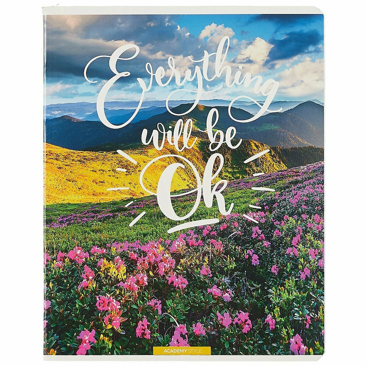 Тетрадь в клетку Academy Style, "Альпийские пейзажи", 96 листов, в ассортименте