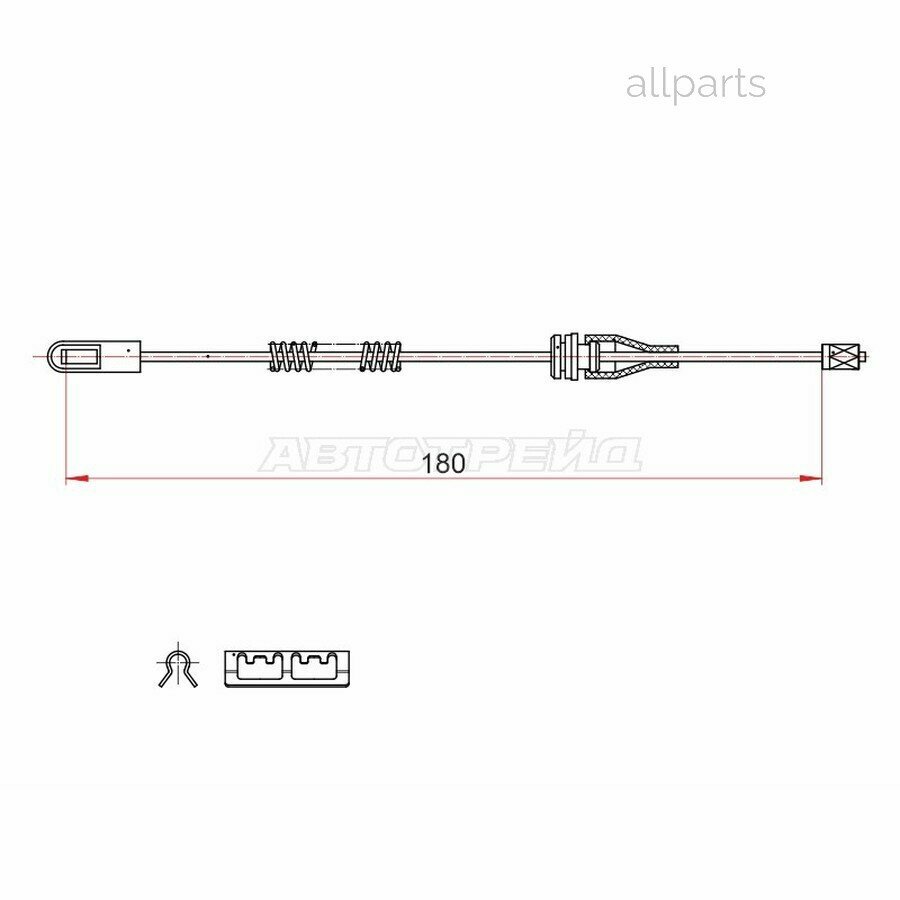 SAT ST-52-0052 Трос ручного тормоза Opel Astra 91-13 / Zafira 99-05 (Барабан)