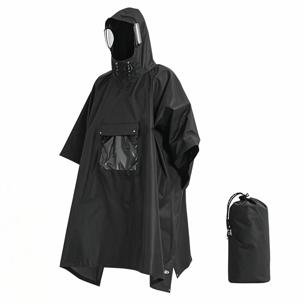 Мужской и женский дождевик с капюшоном, водонепроницаемый, для походов и велоспорта