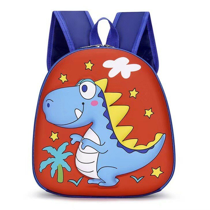 Kindergarten dinosaur kids backpack with 3d cartoon design and breathable fabric