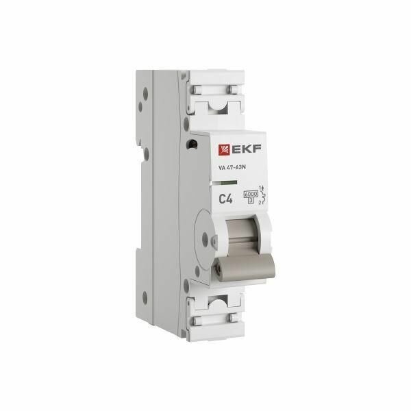 Выключатель автоматический модульный 1п C 4А 6кА ВА 47-63N PROxima EKF M636104C