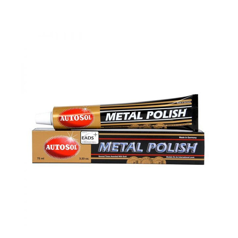 Немецкая высококачественная полировальная паста Autosol Chrome Aluminium Meatl 75 мл для удаления царапин из латуни с высоким блеском для полировки