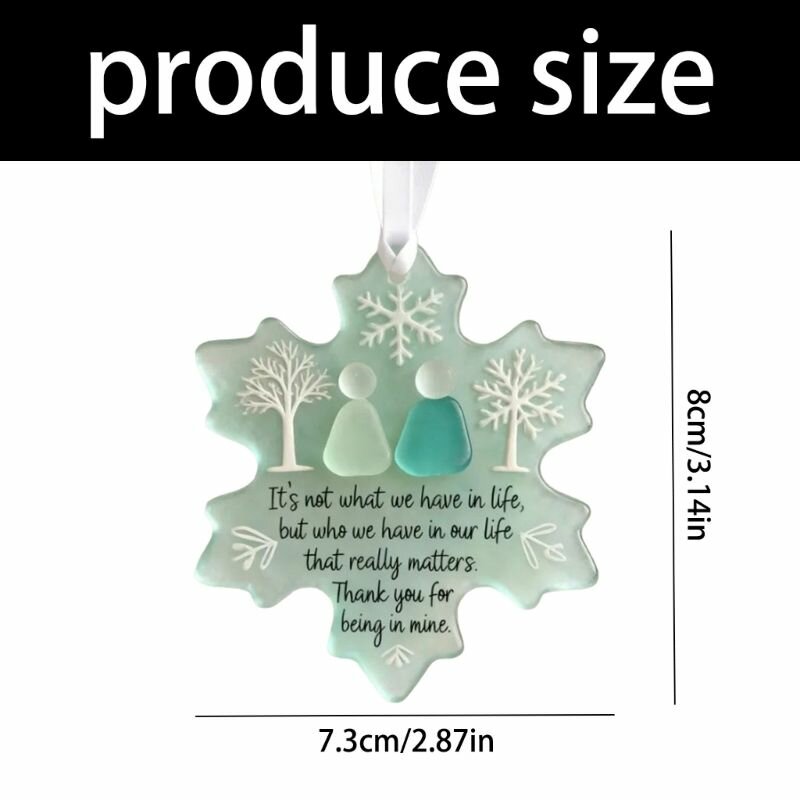 Рождественская подвеска в виде стеклянной снежинки-Английская версия