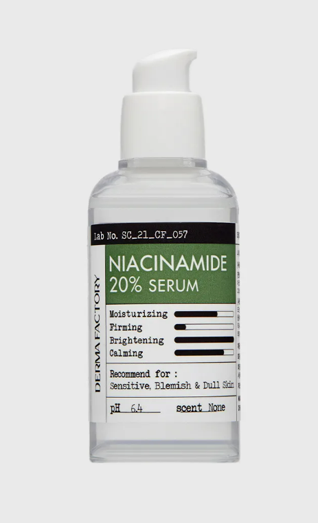 Derma Factory Успокаивающая сыворотка для лица с ниацинамидом Niacinamide 20% Serum 30 мл