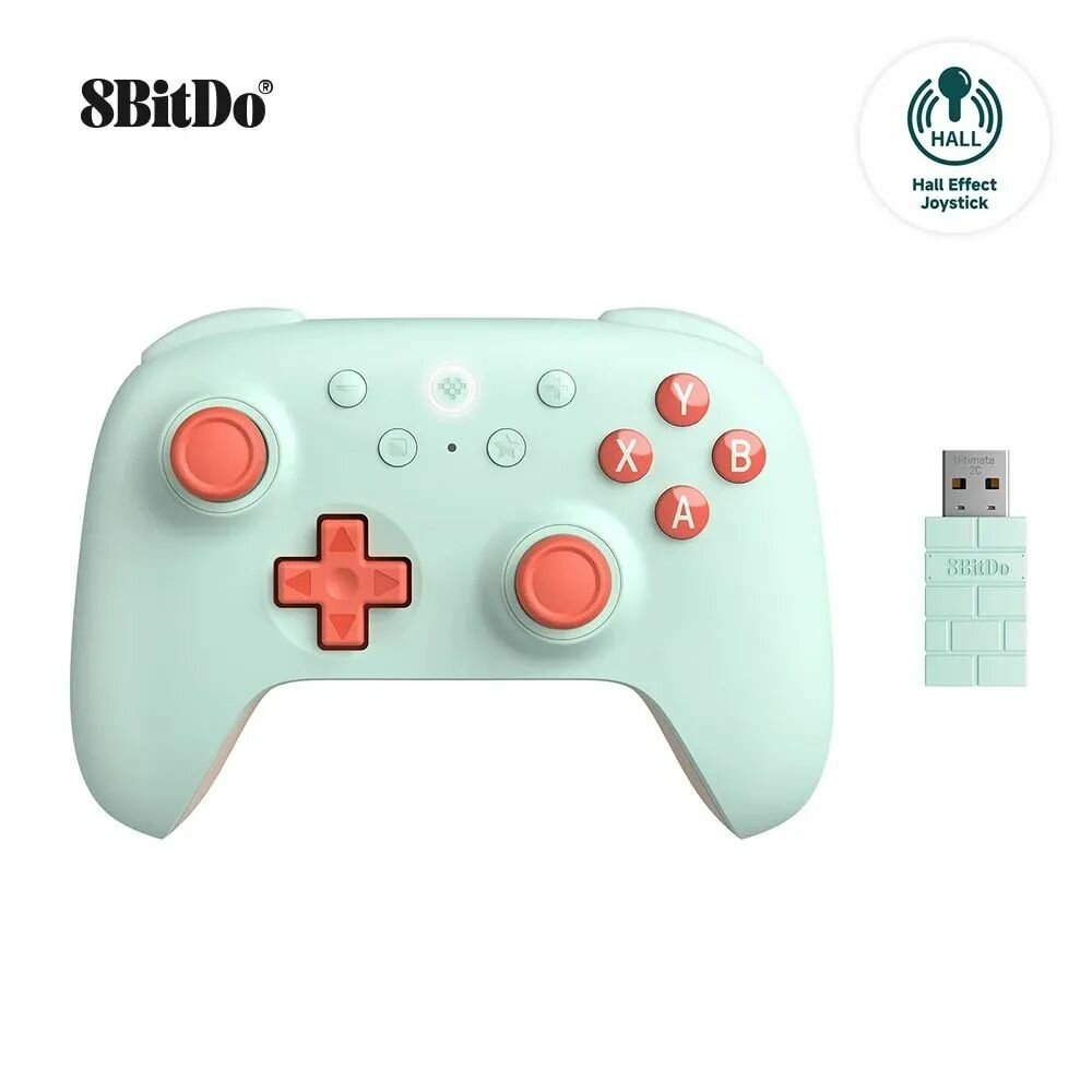 Беспроводной Геймпад 8BitDo Ultimate 2C, Мятный/Оранжевый