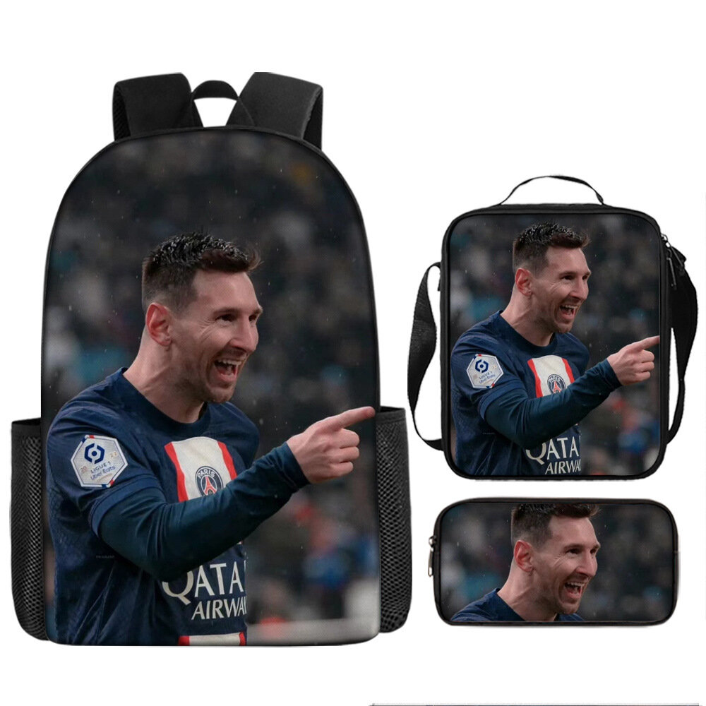 Футбольный чемпионат мира по футболу, периферийный студенческий школьный рюкзак, школьный рюкзак Месси, большой вместительный рюкзак из полиэстера, снижающий нагрузку, и набор ранцев