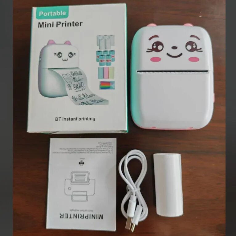 Термопринтер MOKiN мини кошачий принт D Pink