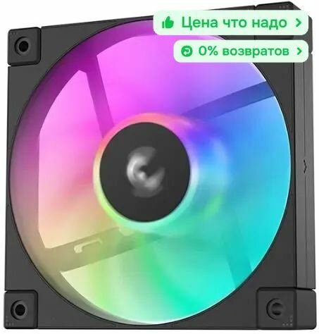 Deepcool FD12 BK/WH/ARGB Матовый корпус вентилятора, прочная рама, покрытая резиной, обеспечивает амортизацию и низкий уровень шума