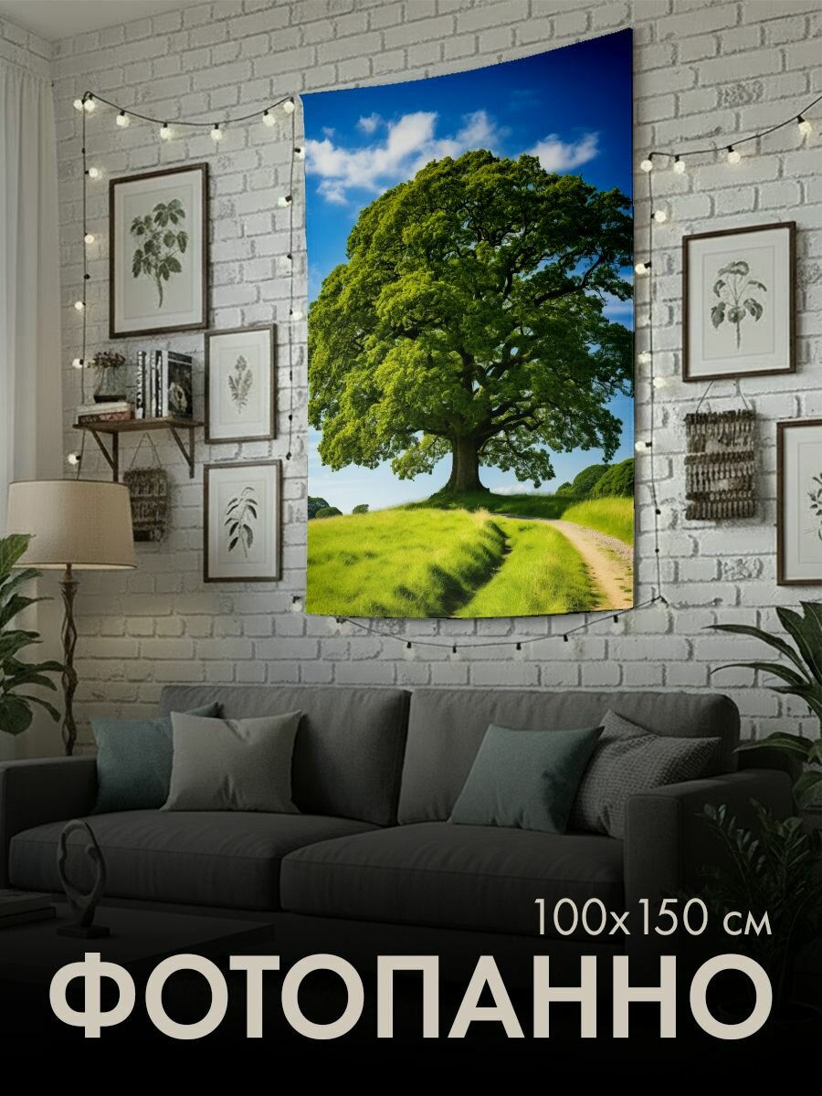 Панно тканевое PrintyFull / 100x150 см / фотография, дуб