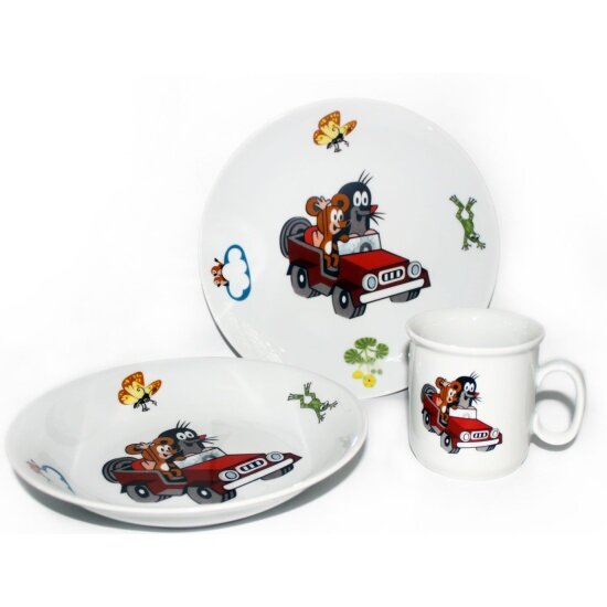 Детский набор Thun 1794 "CAIRO", декор "Крот на автомобиле", 3 предмета (ДЕТ0004)