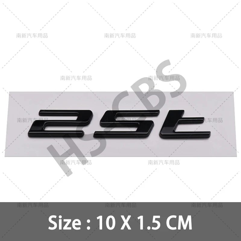 3D Серебряный черный 20T 25T 30T 35T автомобильный значок с объемным объемом Наклейки Black 25T