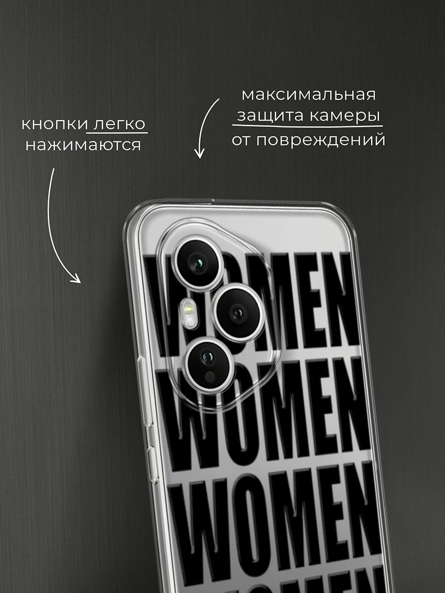 Чехол на Honor 400 Pro / Хонор 400 Про с принтом Women black — фото 1
