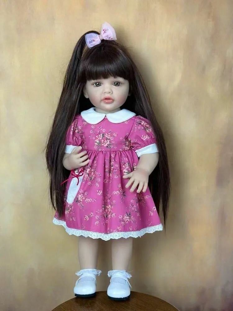 Кукла реборн для девочки интерактивная Reborn Dolls 55 см / детская игрушка с аксессуарами и одеждой, реалистичная, коллекционная