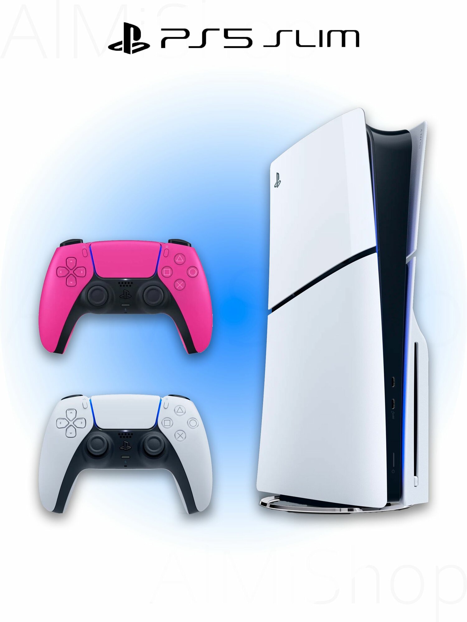 Игровая приставка Sony PlayStation 5 Slim с дисководом + 2 геймпад (розовый, Nova Pink)