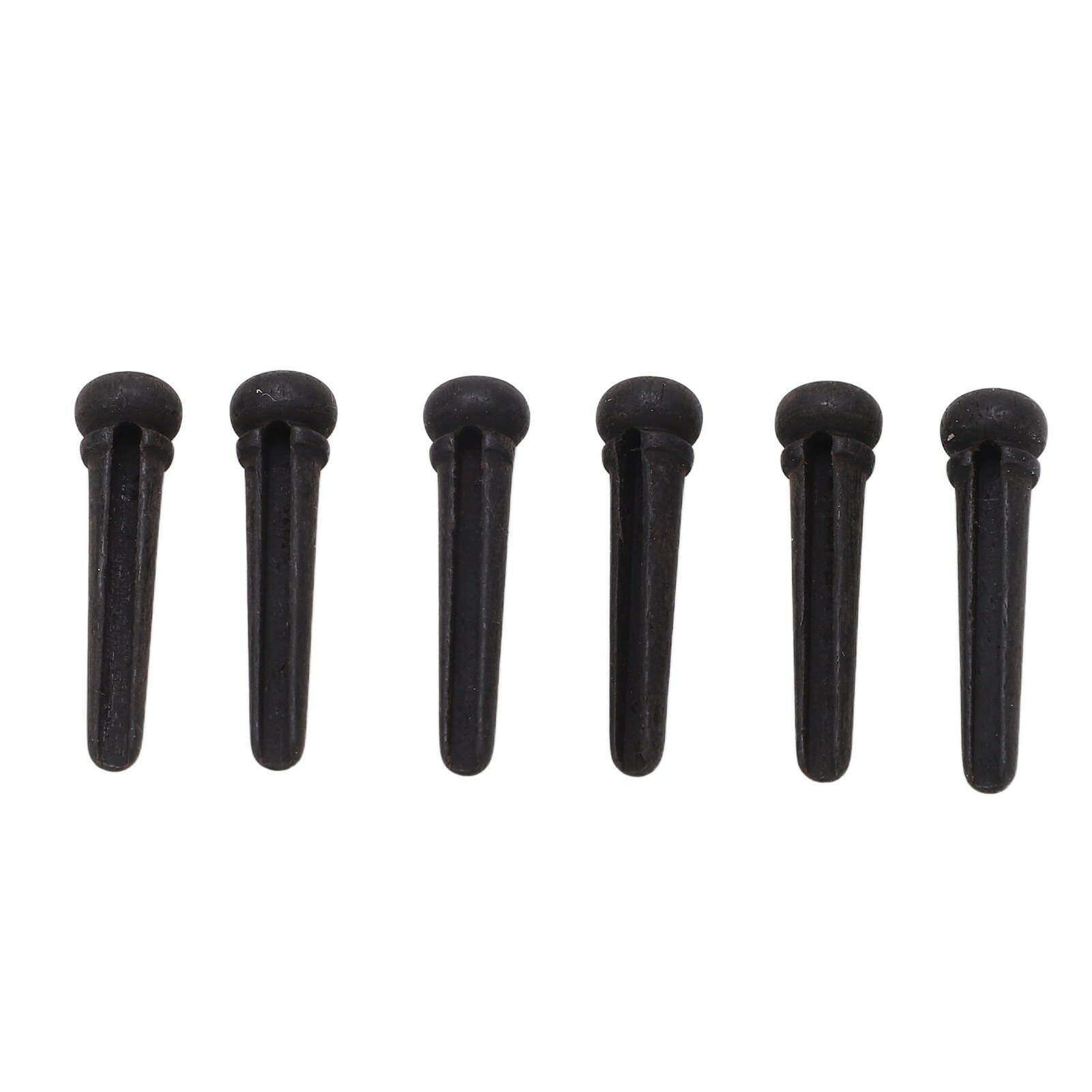 6Pcs Guitar Bridge Pin Ebony Delicate Simple Long Life Span Standard Pins Set Black