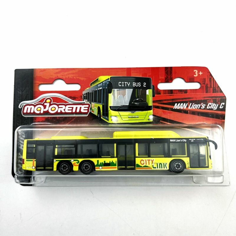 Машинка Majorette 1/64 diecast Alloy car model MAN LION S CITY C yellow