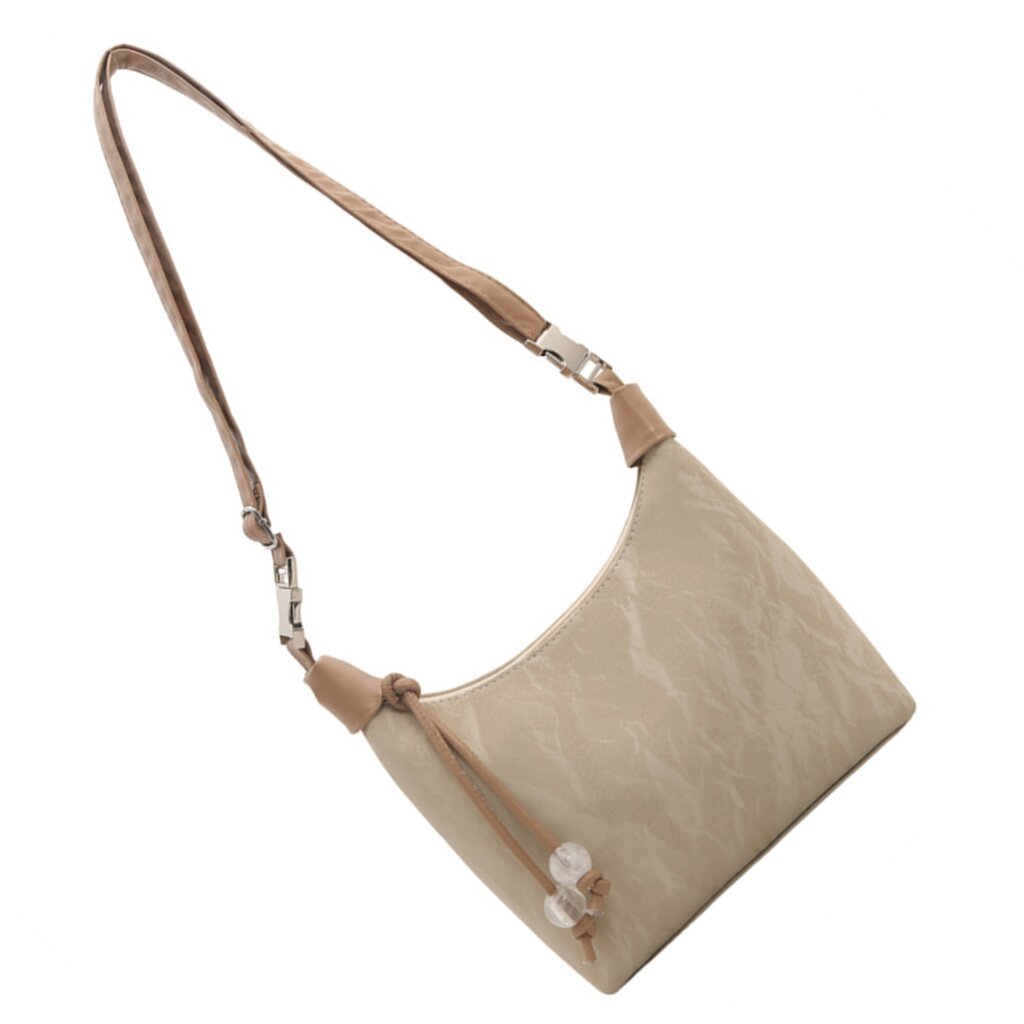 Large Capacity Dumpling Bag PU Leather Shoulder Bags Fashionable Crossbody Purse Easy To Carry For Travel Shopping