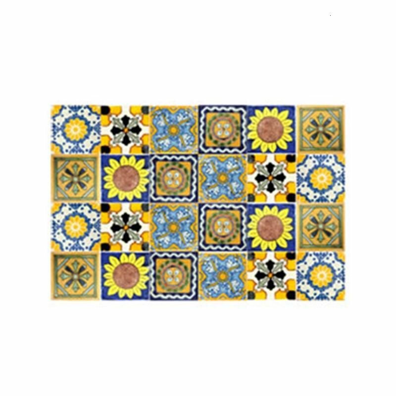 1 набор из 24 штук, ретро-плитка, антикварная плитка с яркой пленкой 20х20см-ET230