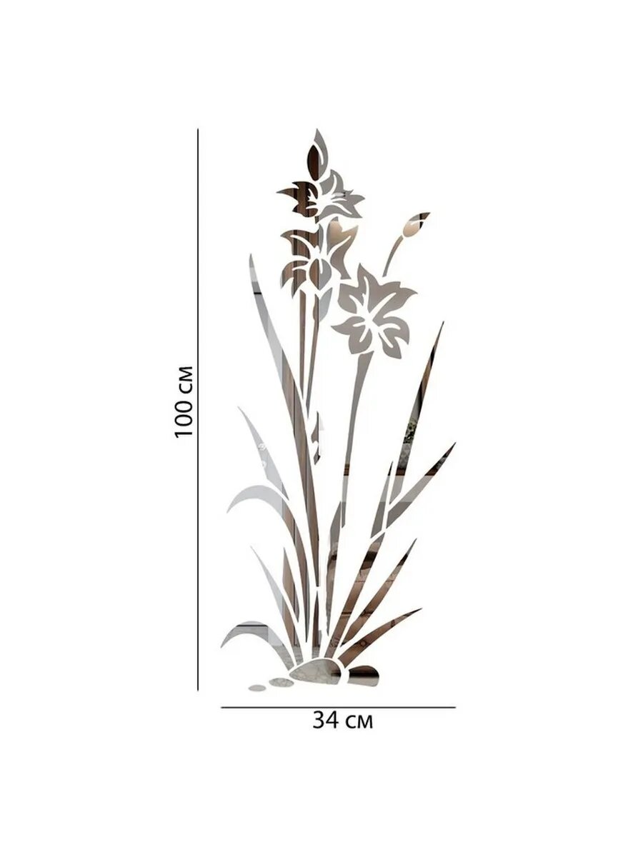 Элегантное зеркальное панно с цветочным узором