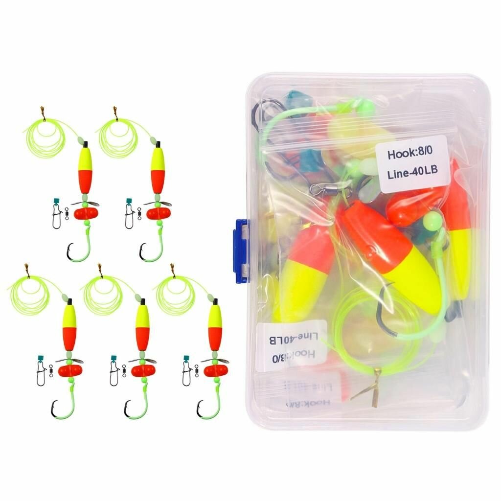 Оснастка для ловли сома, Красный, желтый - No. 8